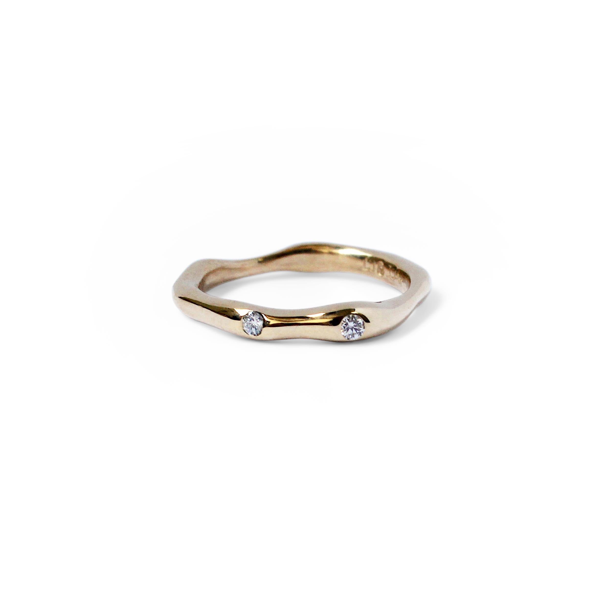 Baroque Band with Natural Diamonds - SOLID 9CT GOLD – Momoko Hatano ...